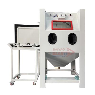 China Turntable Wet Sand Blasting Machines Dust Free Sandblasting Machine for sale