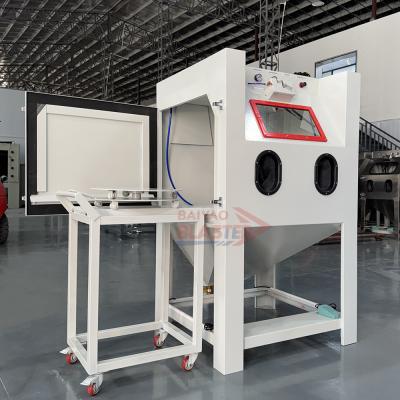 China Wheel Hub Sandblasting Cabinet Turntable Manual Operating for sale