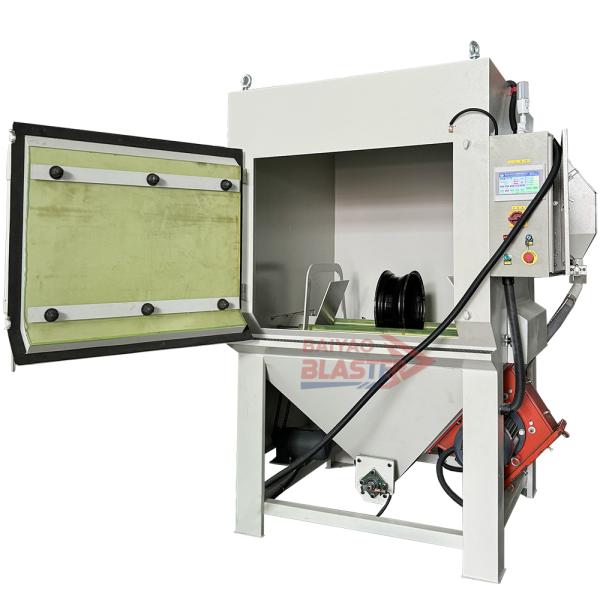 Quality Automatic Shot Blasting Machine For Car Wheel Rims 7.5kw for sale