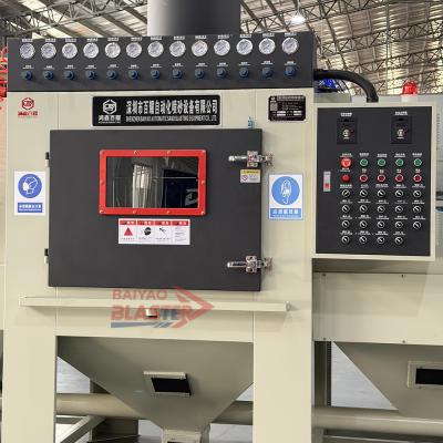 China Belt Conveyor Fully Automatic Sandblaster Machine Automotive Parts Grinding for sale