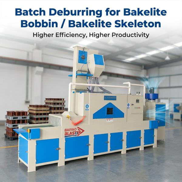 Quality Automatic Bakelite Skeleton Bobbin Deflashing Machine Phenolic Resin Parts Deburring Equipment for Industrial Molding Lines for sale