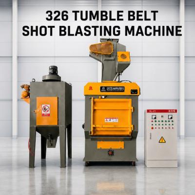 China Industrial Q326 Tumble Belt Shot Blaster | High Efficiency Rubber Belt Blasting Machine for Metal Surface Cleaning & Deburring for sale