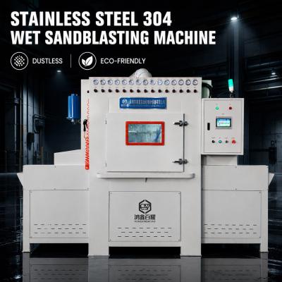 China Automatic Stainless Steel 304 Wet Sandblasting Machine Dustless Abrasive Blaster with 16 Guns for Mobile Phone Case Zirconia Sand for sale