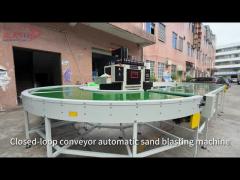 Closed-Loop Conveyor System Automatic Sandblasting Machine