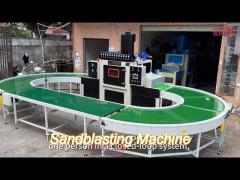closed-loop system conveyor type automatic sand blasting machine