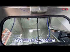customized wet sandblasting machine with large inspection window