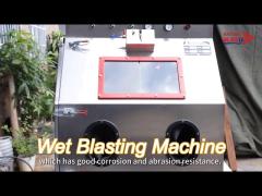 vapor cleaning wet sandblasting machine for closed loop system