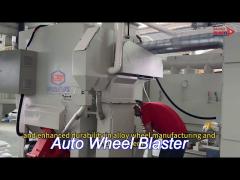 automatic shot blasting machine for car wheel rims 7.5kw