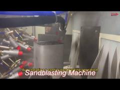 multi-station turntable auto sand blaster for die castings automatic sand blasting machine