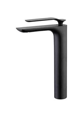 中国 Matt Black Bathroom Mixer Single Lever Brass Hot And Cold Water OEM 販売のため