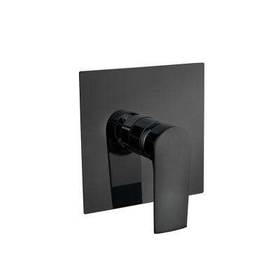 Cina Modern Matt Black Brass Bath Shower Faucets Single Lever Concealed In Wall in vendita