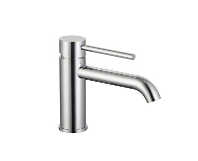 中国 Chrome Brass Single Lever Basin Mixer Faucet Bathroom Long Handle Cold And Hot Water OEM 販売のため