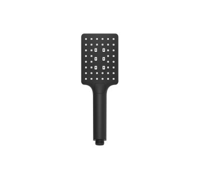 Cina ABS di plastica 3 funzione doccia a mano doccia per doccia colonna nero matt bagno ugello di silicio quadrato facile pulizia OEM in vendita