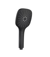 China Black Column Hand Held Showerheads ABS Plastic 3 Function for sale