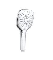 China Chrome Column Hand Shower Faucet ABS Plastic 3 Function Round Easy Cleaning OEM for sale