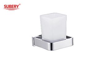 Cina In ottone sing tumbler porta vetro bagno di alta qualità colore cromo OEM nobel ottone montaggio pezzo di ottone base in vendita