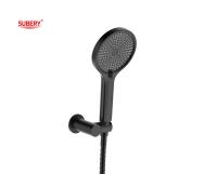 China Matt Black Bathroom Handheld Shower ABS Plastic 3 Function for sale
