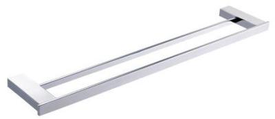 China Bathroom Accessories High Quality Solid Double Poles Towel Rail Double Bars Shower Rod for sale