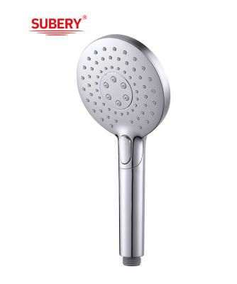 Cina ABS 3 funzione doccia a mani doccia a mano per la doccia colonna di cromo bagno ugello di silicio rotondo facile pulizia OEM in vendita