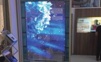 China GC10-15W65T 266x250 Transparent LED Display Panel 800x1500mm Aluminum Frame for sale