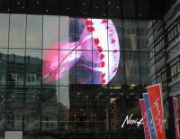 China P7.9 P10.4 Multicolor LED Transparent Screen 800x1500mm Moistureproof Indoor Display for sale