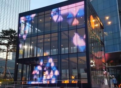 Cina 1000x1000mm Pannello di visualizzazione LED trasparente impermeabile Multicolore in vendita