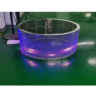 Cina 3500nits HD Display LED trasparente pannello vetro finestra tenda PH3.91-7.81 in vendita