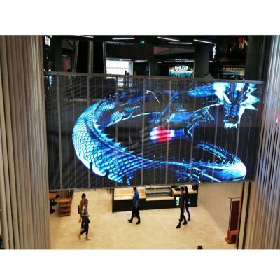 Cina 3500nits HD Display LED trasparente pannello vetro finestra tenda PH3.91-7.81 in vendita