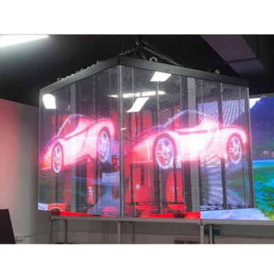 Cina 3500nits HD Display LED trasparente pannello vetro finestra tenda PH3.91-7.81 in vendita