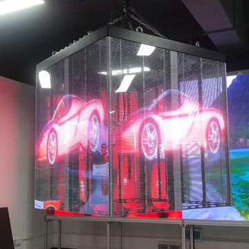 中国 ガラス 室内 透明 柔軟 な LED ディスプレイ 広告 に 便利 販売のため