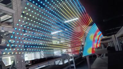 Cina P6 P10 Pannello di visualizzazione a LED trasparente a colori pieni flessibile per interni in vendita