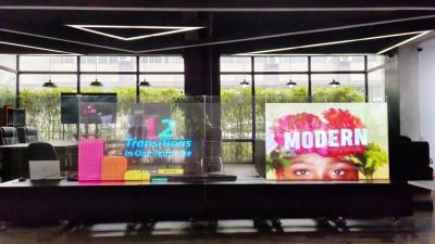 China 160x38 Veja através do ecrã LED Prático Multiscene Transparente à venda