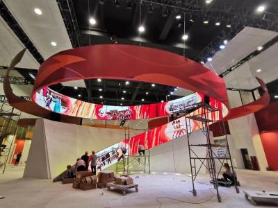 Cina RoHS Prodotto virtuale schermi a LED, multifunzionale curva LED display wall in vendita