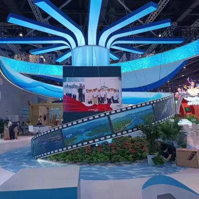 中国 耐久性のある3D大型柔軟性のあるLEDスクリーン P3 P3.91 P5 多機能 販売のため