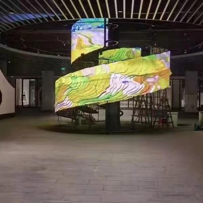 China Ecrã circular de LED fino e flexível P1.8 P2 P2.5 P3 em cores completas à venda