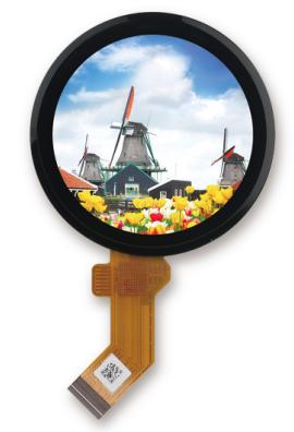 Quality 1.6 Inch Round Smart Home LCD Display 400x400 Resolution 300cd/M2 Luminance for sale