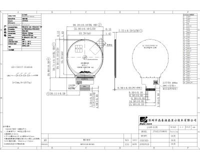 China 2.1 Inch Round LCD Display 480x480 Resolution 350cd/M2 Luminance High Clarity for sale
