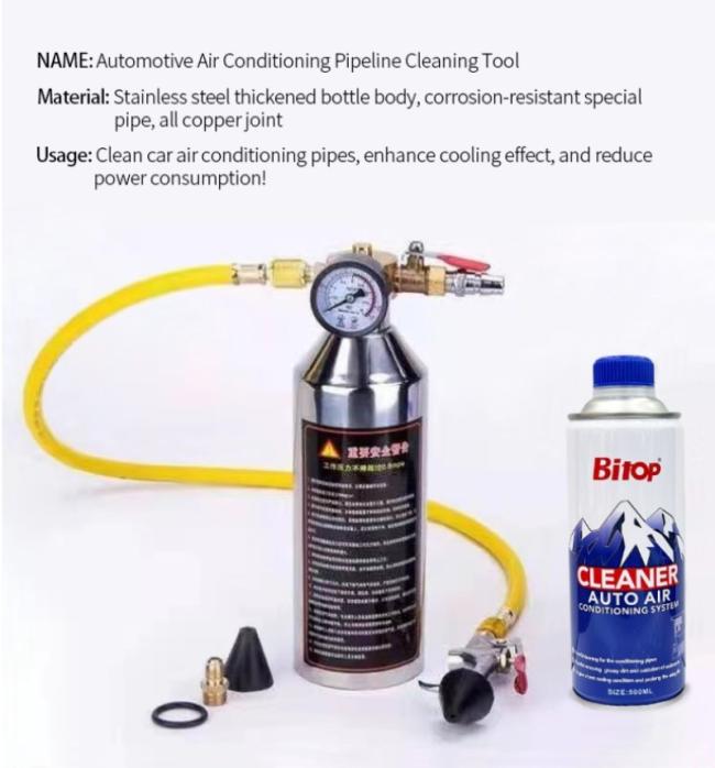 Tools for auto AC system cleaning