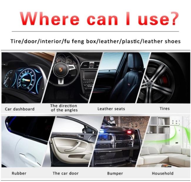 Dashboard wax application areas
