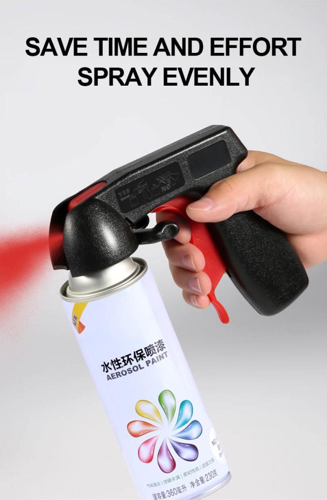 Adjustable spray gun handle in use