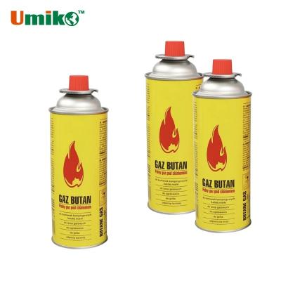 China Multiple Size Flammable Butane Gas Canisters For Camping And Cooking for sale