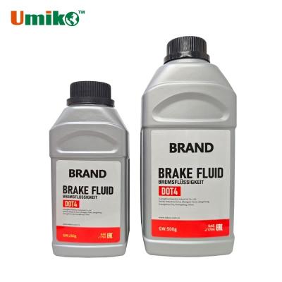 China DOT4 Brake Fluid Car Brake Fluid 250ml 500ml 1L High Performance Synthetic for sale