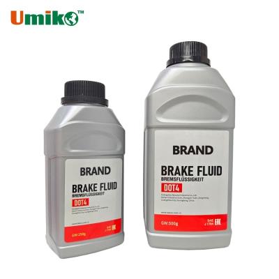China Heat Resistance Full Synthetic Brake Fluid High Boiling Point 230℃ 250ml 500ml for sale