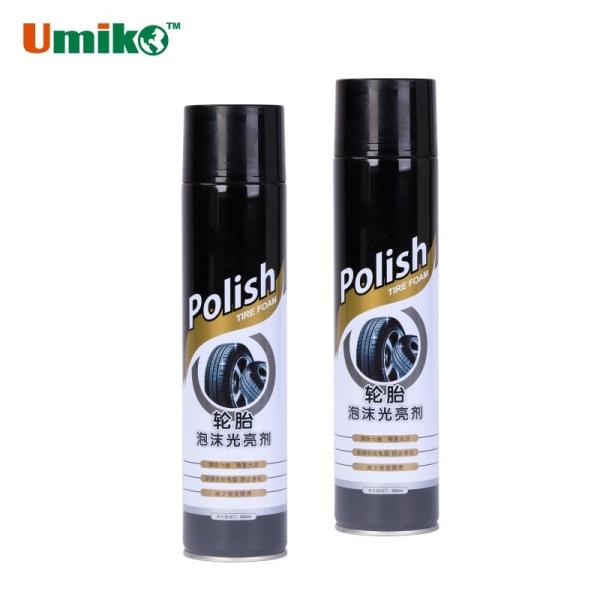 Quality 650ml High Gloss Tyre Foam Polish Vehicle Polish Spray For Deep Cleaning And for sale