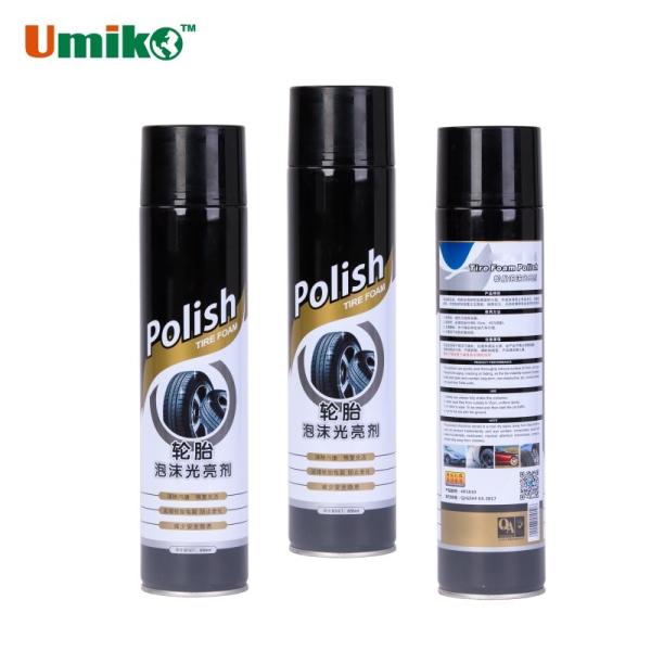 Quality 650ml High Gloss Tyre Foam Polish Vehicle Polish Spray For Deep Cleaning And for sale