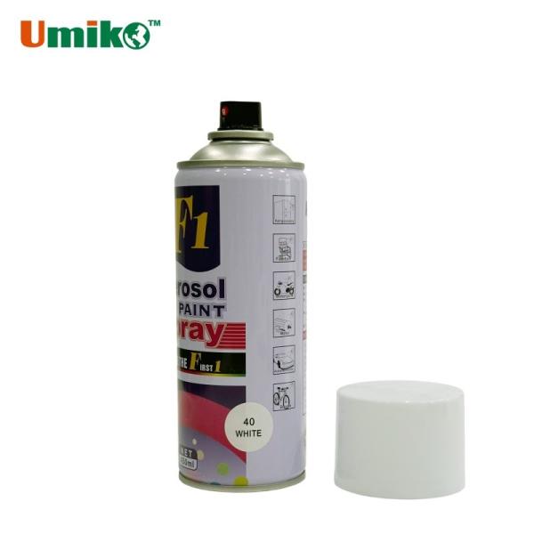 Quality Weather Proof F1 Aerosol Spray Paint White 450ml For DIY And Industrial Use for sale