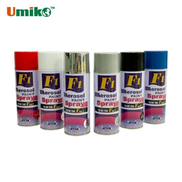 Quality Weather Proof F1 Aerosol Spray Paint White 450ml For DIY And Industrial Use for sale