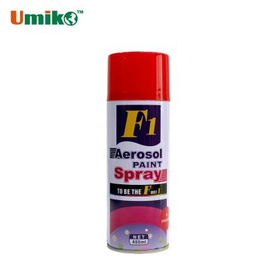 中国 F1 レッド オートモーティブ エアロゾールスプレーペイント 450ml ベンゼンフリー 粘着性良好 販売のため