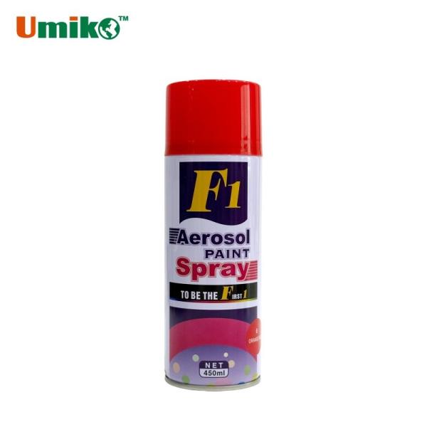 Quality F1 Red Automotive Aerosol Spray Paint 450ml Benzene Free Good Adhesion for sale
