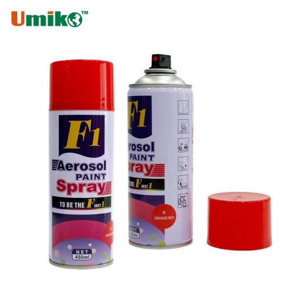 Quality F1 Red Automotive Aerosol Spray Paint 450ml Benzene Free Good Adhesion for sale